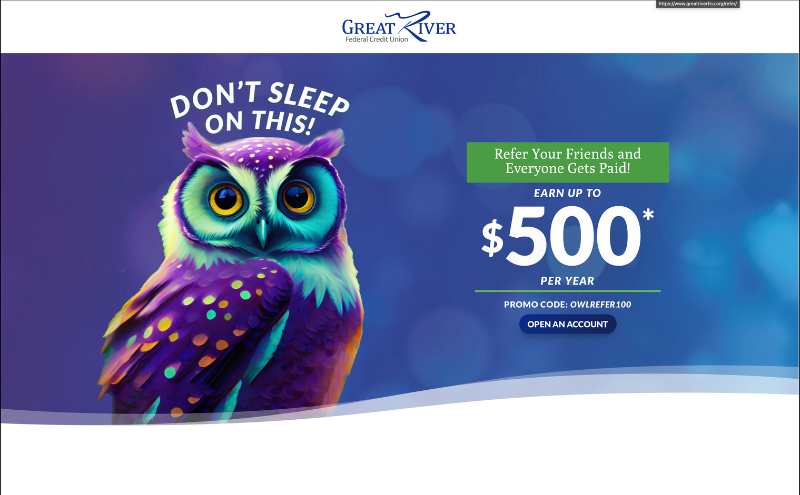 Great River Federal Credit Union - $100 Checking Bonus - Profitable Content
