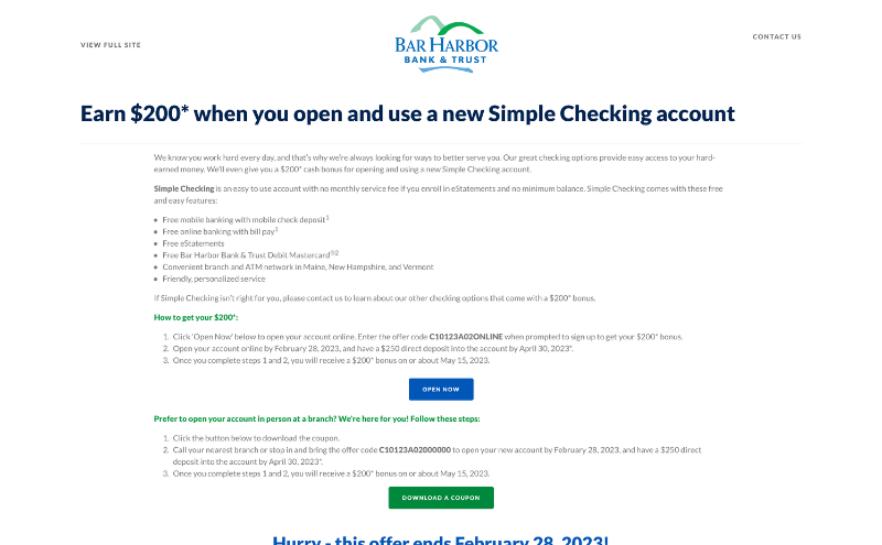 Bay Harbor Bank & Trust - $200 Checking Bonus - Profitable Content