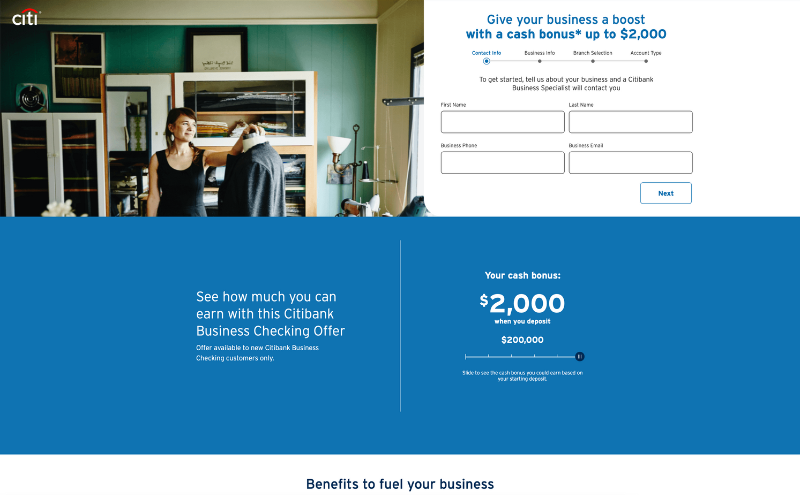 Citi - Up to $2,000 Business Checking Bonus - Profitable Content