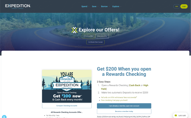 Expedition Credit Union - $200 Checking Bonus - Profitable Content