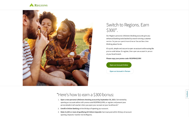 Regions Bank - $300 Checking Bonus - Profitable Content