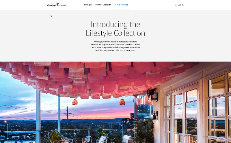 Capital One Lifestyle Collection - Profitable Content