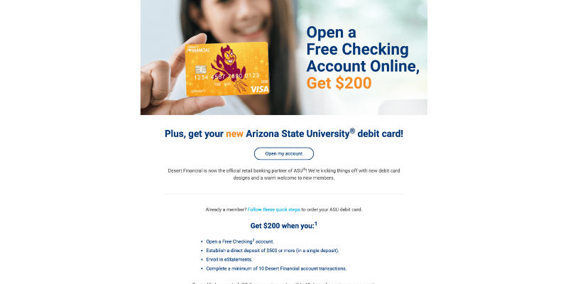 Desert Financial Credit Union - $200 Checking Bonus - Profitable Content