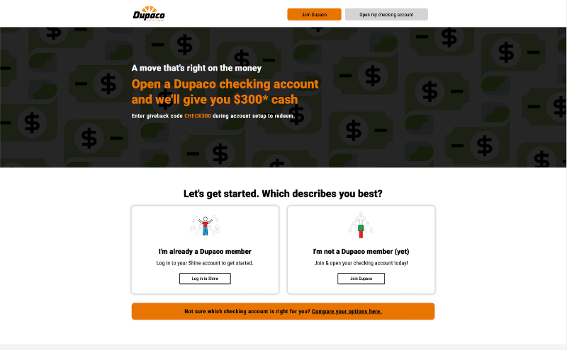Dupaco Credit Union - $300 Checking Bonus - Profitable Content