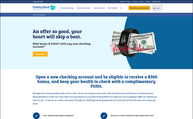Fidelity Bank - $300 Checking Bonus - Profitable Content