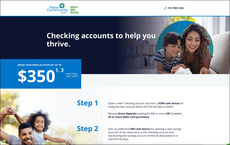 Penn Community Bank - $350 Checking & Savings Bonus - Profitable Content