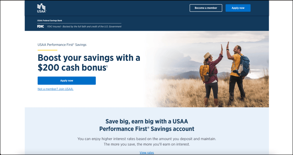 USAA - $200 Savings Bonus - Profitable Content