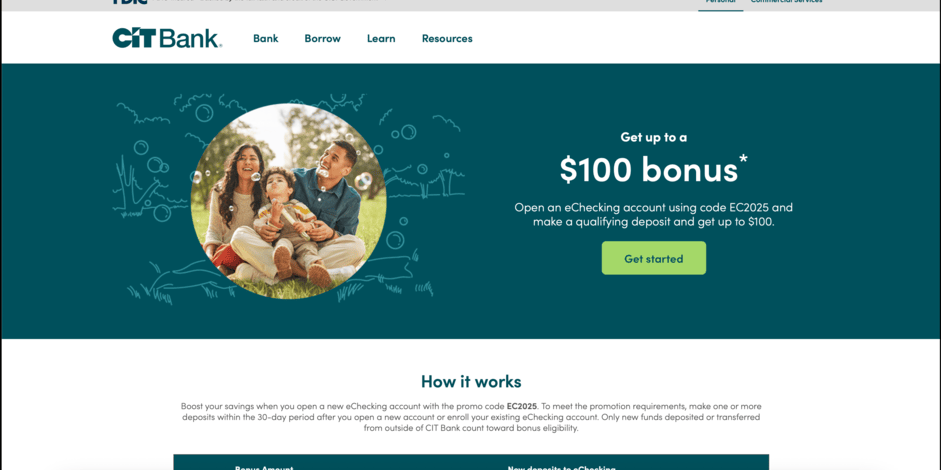 CIT Bank - $100 Checking Bonus - Profitable Content