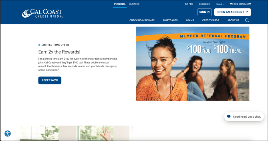 Cal Coast Credit Union - $100 Checking Bonus - Profitable Content