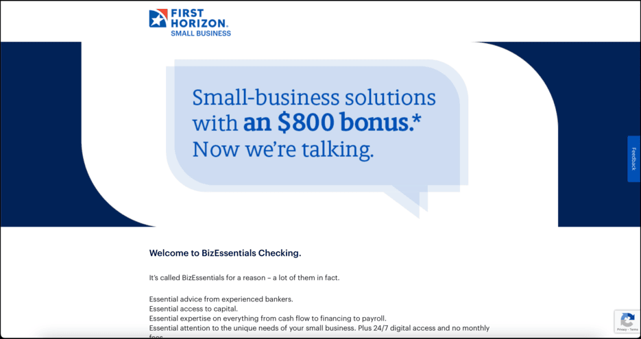 First Horizon Bank - $800 Business Checking Bonus - Profitable Content