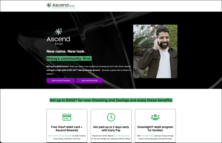 Ascend Bank - $400 Checking Bonus - Profitable Content