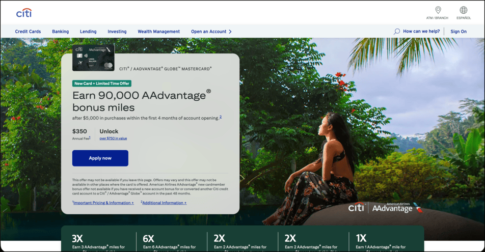 New Citi AA Advantage Globe Mastercard - Profitable Content