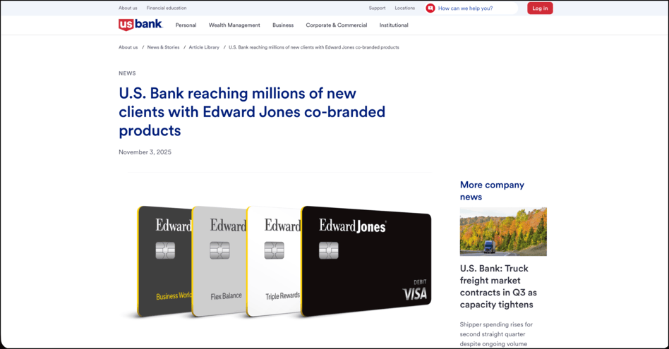 US Bank & Edward Jones Launch New Cards - Profitable Content