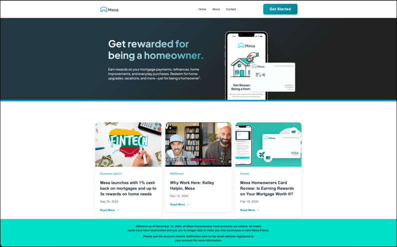 Mesa Credit Card Shuts Down - Profitable Content